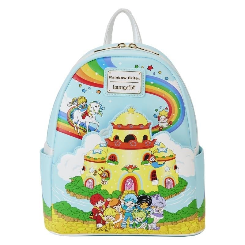 Loungefly Rainbow Brite Color Castle Mini Backpack | Rainbow Cloudz