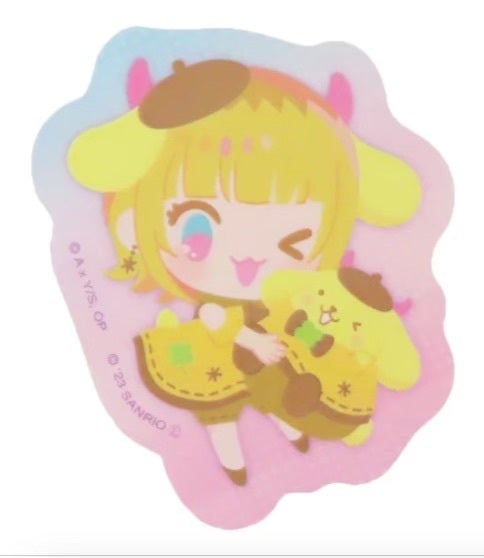 Oshi no Ko x Sanrio Characters Mem-cho Pompompurin Sticker | Rainbow Cloudz