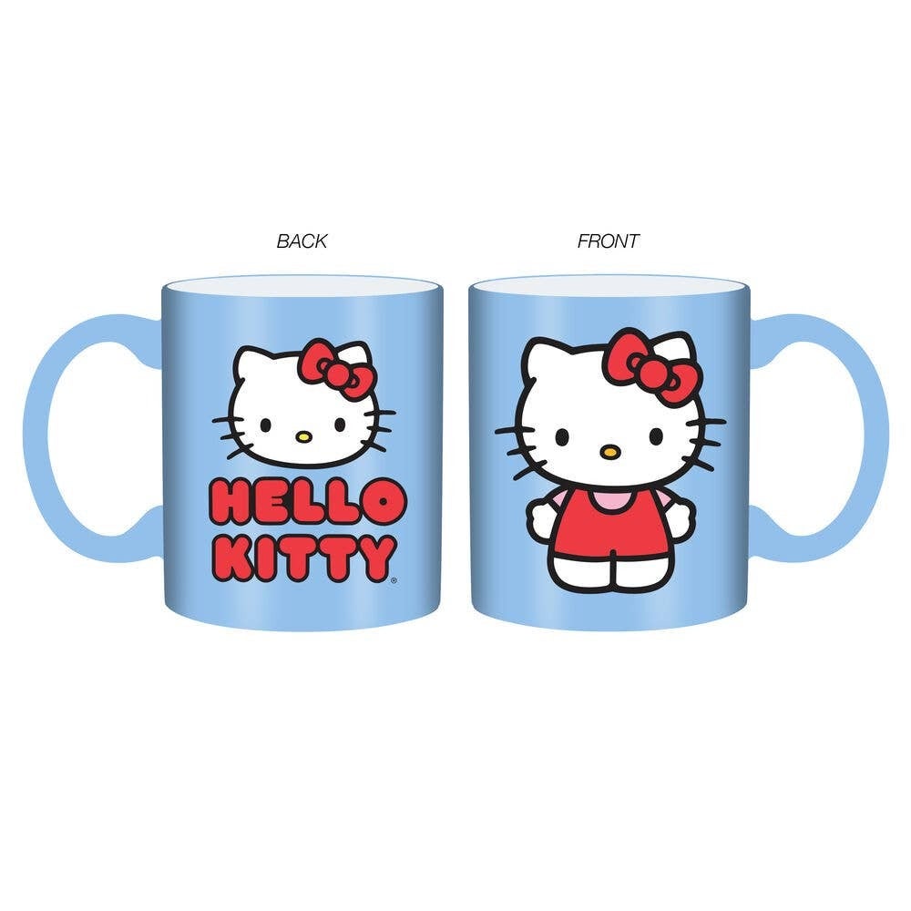 Hello Kitty Double Pose and Logo Wax Resist 20oz Ceramic Mug | Rainbow ...
